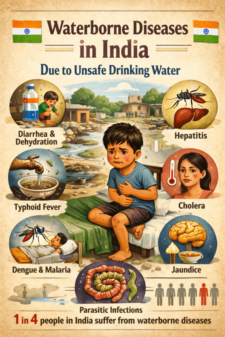 AVERAGE ILLNESS IN INDIA DUE TO UNSAFE DRINKING WATER - DISTILLED WATER ...