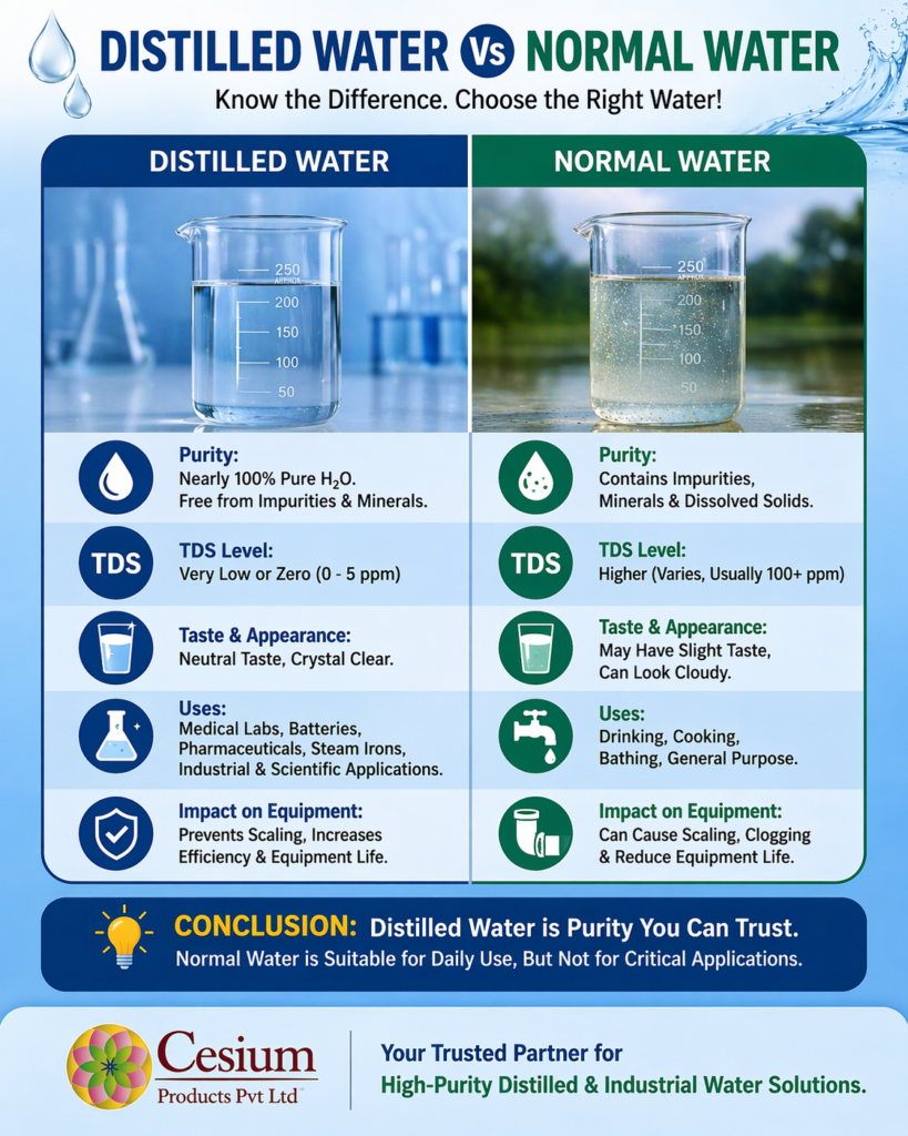 DISTILLED WATER Vs NORMAL WATER - DISTILLED WATER COMPANY